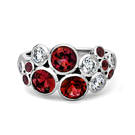 Ruby and Diamond Bubble Ring - Cellini Jewellers, Cambridge